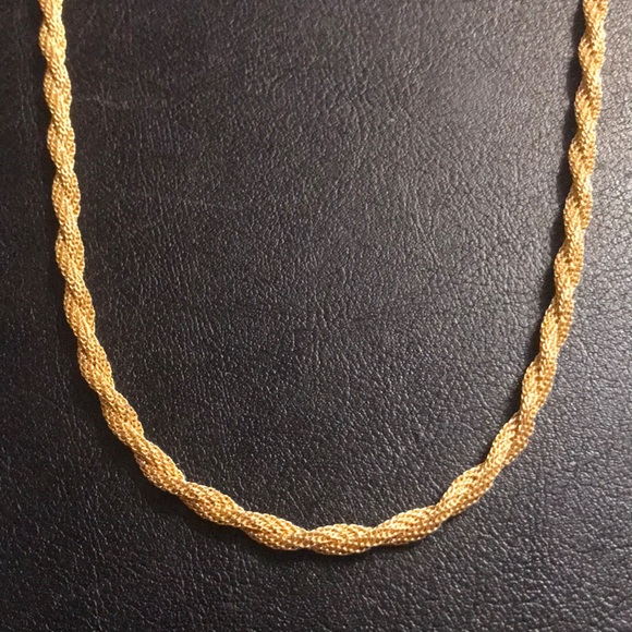 Jewelry | Gold Twisted Rope Necklace 18 Inch | Poshmark